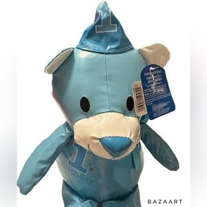 Other | 1st Birthday Blue Autograph Bear | Poshmark